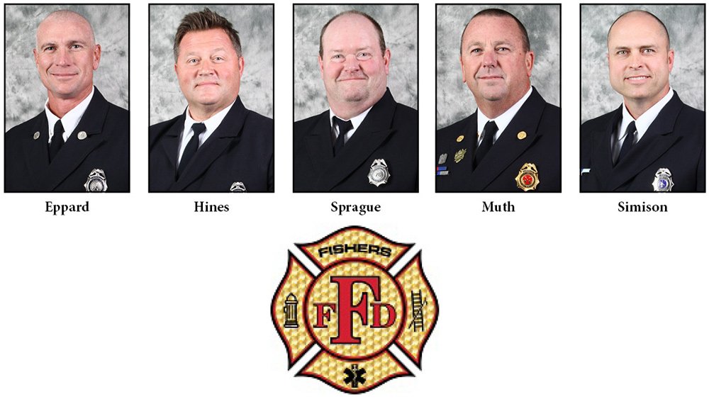 Five Fishers firefighters celebrate major milestones