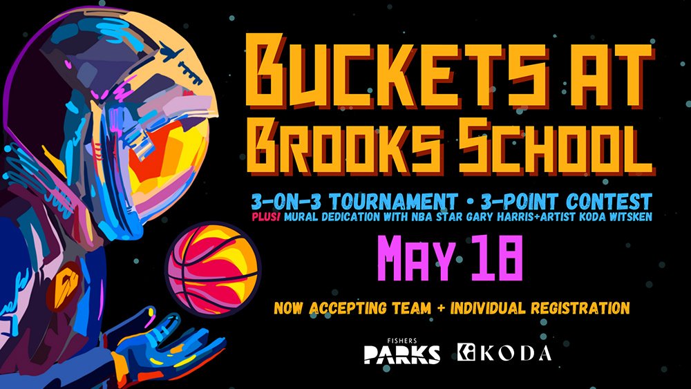 Come celebrate new basketball court murals at Brooks School Park in Fishers