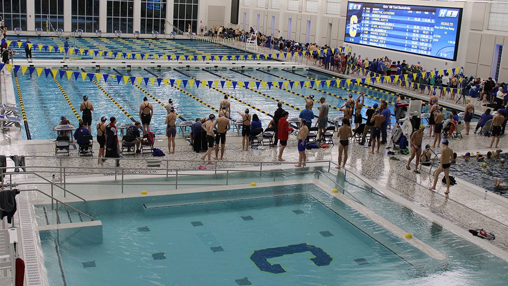 Greyhounds show off new natatorium, sweep invite