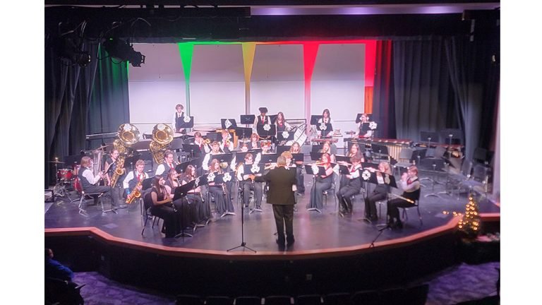 Sheridan middle & high school bands shine in packed Winter Concert