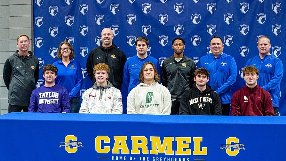 Five Carmel football players commit to colleges